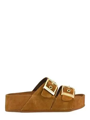 COLORS OF CALIFORNIA Dune Buckle-fastening Platform Sandals - Brown