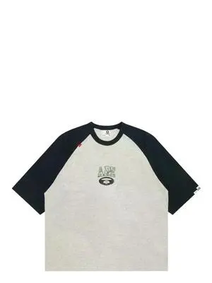 AAPE BY *A BATHING APE Aapeunvs Graphic-print Raglan T-shirt - Grey