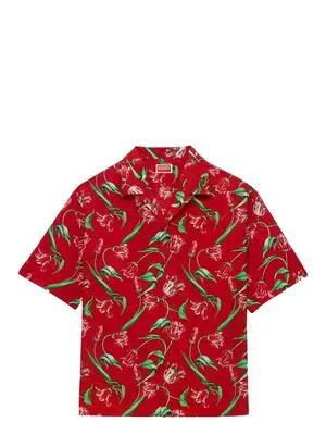 Kenzo Tulip-print Short-sleeve Shirt - Red