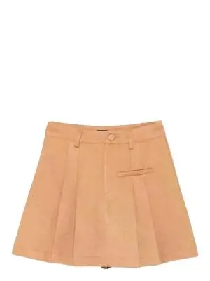 ACTUALEE Pleated Detail Skirt - Neutrals