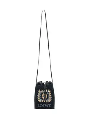 Loewe Crochet-knit Cross Body Bag - Blue