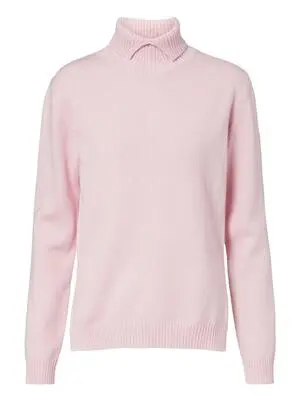 JIL SANDER Wool Turtleneck Sweater - Pink