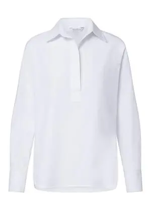 Max Mara Cotton-blend Poplin Shirt - White