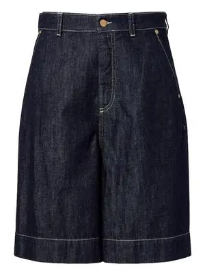 MAX MARA S Max Mara Quadro Denim Bermuda Shorts