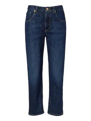 Brunello Cucinelli Cropped Straight Jeans - Blue