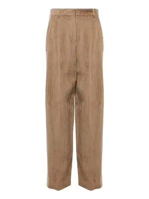 Brunello Cucinelli Cotton Corduroy Wide-leg Trousers - Brown