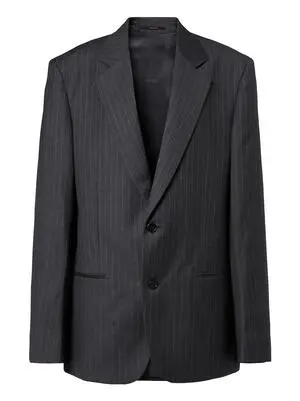 Gucci Pinstripe Wool Blazer - Grey