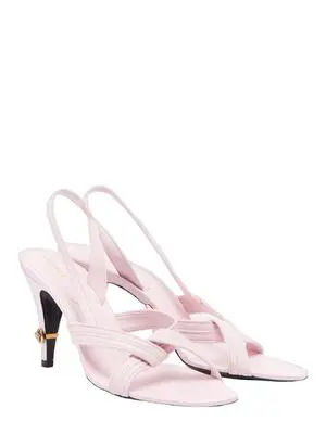 Versace Medusa Leather Slingback Sandals - Pink