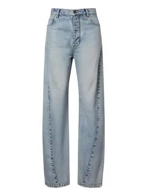 Balenciaga Frayed Tapered Jeans - Blue