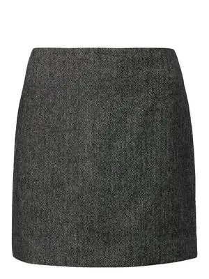BLAZÉ MILANO Blaze Milano Coci Herringbone Wool-Blend Miniskirt