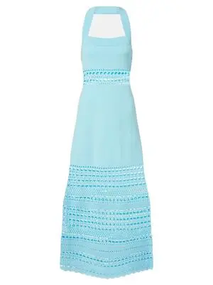 Simkhai Blayne Open-knit Midi Dress - Blue