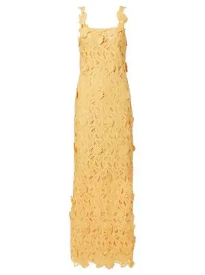 Simkhai Simkhai Marenna Broderie Anglaise Sequined Gown Yellow