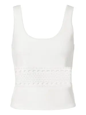Simkhai Fitzgerald Open-knit Tank Top - White