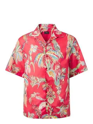 Etro Paisley Cotton Bowling Shirt - Red