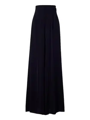 Max Mara High-rise Wide-leg Cady Pants - Blue