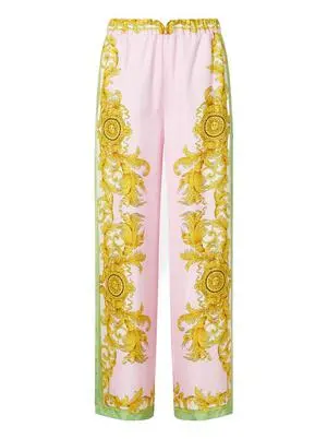 Versace Twill Wide-leg Pants - Multicoloured