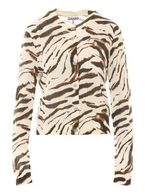 GANNI Printed Cardigan - Multicolor