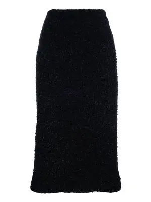 Balenciaga Textured Skirt With Zipper Detail - Multicolor