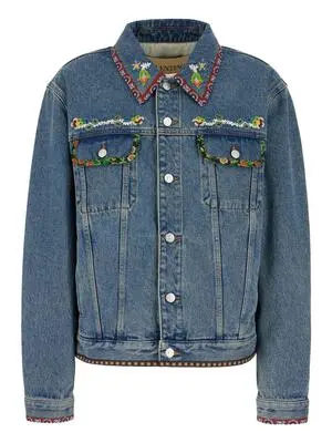 Valentino Garavani VALENTINO GARAVANI Denim Jacket With Embellishments Multicolor