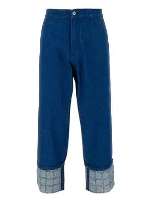 JW Anderson Denim Jeans With Logo Detail - Multicolor