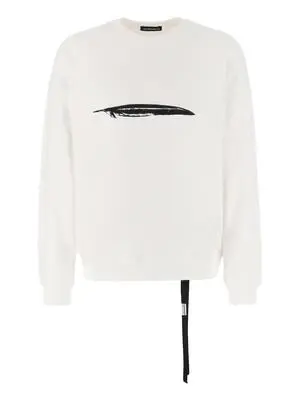 ANN DEMEULEMEESTER Long Sleeve Crewneck Sweatshirt With Graphic Detail - Multicolor