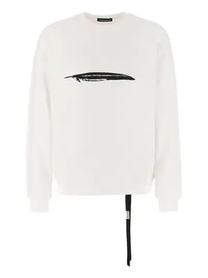 ANN DEMEULEMEESTER Long Sleeve Crewneck Sweatshirt With Graphic Detail - Multicolor