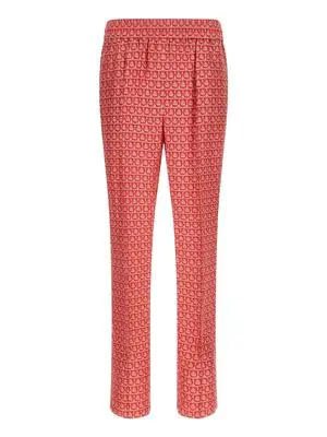 FERRAGAMO Gancini Monogram Trousers - Multicolor