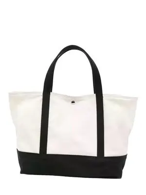 TOTEME Contrast Trim Canvas Tote Bag - Neutrals