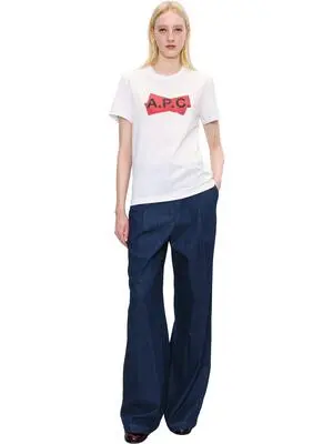 A.p.c. Ginny Indigo Wide Leg Trousers - Dark Indigo
