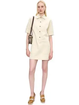 A.p.c. Cotton Blend Dress - Ecru