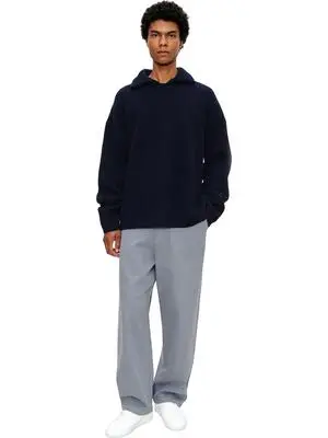 A.p.c. Wide-rib Sweater With Spread Collar - Dark Navy Blue