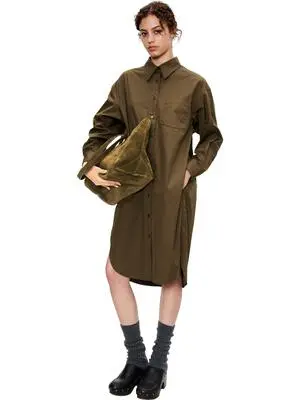 A.p.c. Carola Shirt Dress - Khaki Green