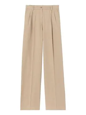 A.p.c. Ginny Loose Fit Mid-rise Trousers - Beige