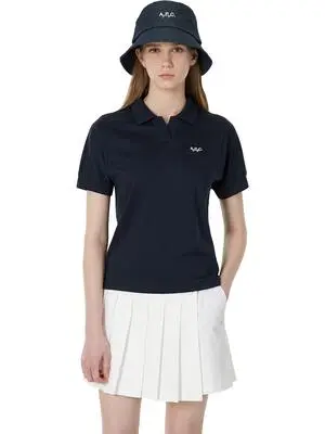 A.p.c. Embroidered Logo Polo Shirt - Marine Blue