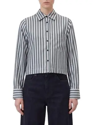 Closed Striped Button-up Shirt - Green