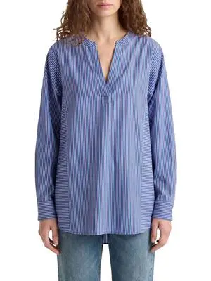 Momoni Striped Shirt - Sky Blue