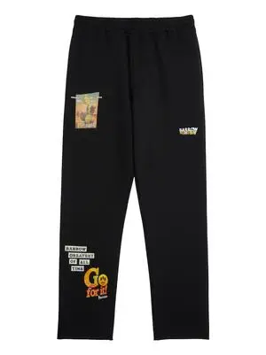 BARROW Printed Relaxed Fit Trousers - Black