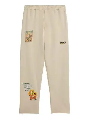 BARROW Printed Relaxed Fit Trousers - Cream