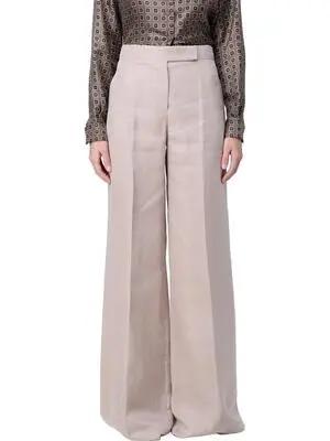 Max Mara Max Mara Silk Wide-Leg Trousers Camel