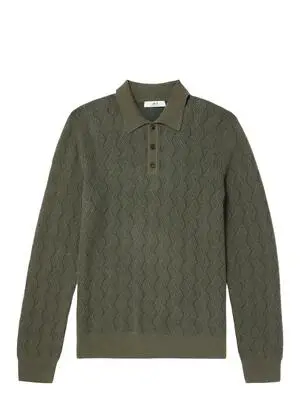 Mr P. Knitted Wool And Cashmere-blend Polo Sweater - Green