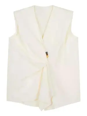 JNBY JNBY Embellished Draped Blouse Neutrals