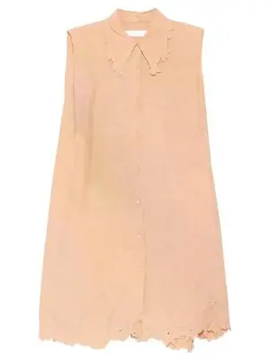 JNBY Scalloped Hem Shirt Dress - Neutrals