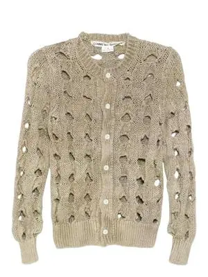Comme Des Garçons Cut-out Cardigan - Neutrals