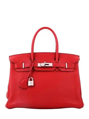 Hermès Birkin 30 Handbag Red Togo With Palladium Hardware Rouge Garance
