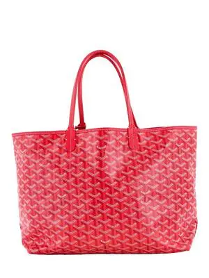 Goyard Pm Saint Louis Reversible Tote Coated Canvas And Printed Canvas - Red