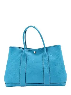 Hermès 36 Garden Party Tote Leather Blue