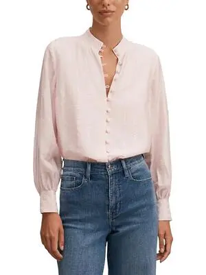 EVER NEW Astra Lace Trim Blouse - Barely Pink