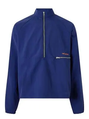 Aimé Leon Dore Half-zip Logo Embroidered Shell Jacket - Navy