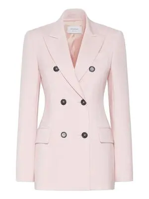 MAX MARA Max Mara Double-Breasted Natural Stretch Wool Blazer