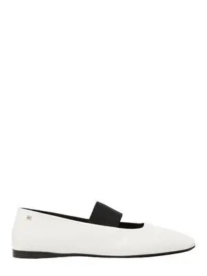 Max Mara Nappa Leather Ballet Flats - Ivory